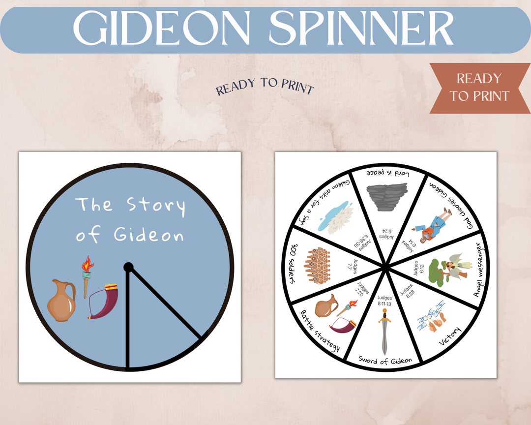The Story of Gideon Spinner Wheel Gideon Craft Sunday School - Etsy