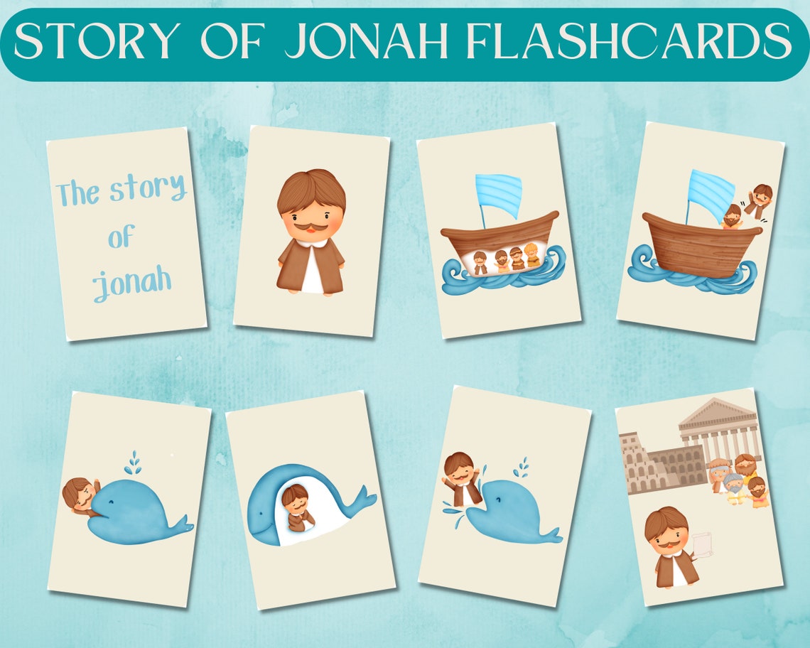 The Story of Jonah Flashcards|christian Story for Toddlers|bible Story ...