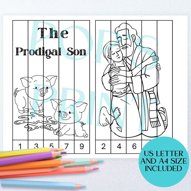 Printable the Prodigal Son Agamograph, Sunday School Bible Craft ...