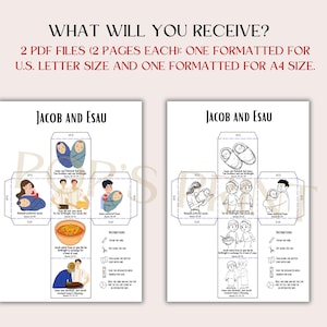 Printable Jacob and Esau Cube Sunday School Craft | Kids' Ministry ...