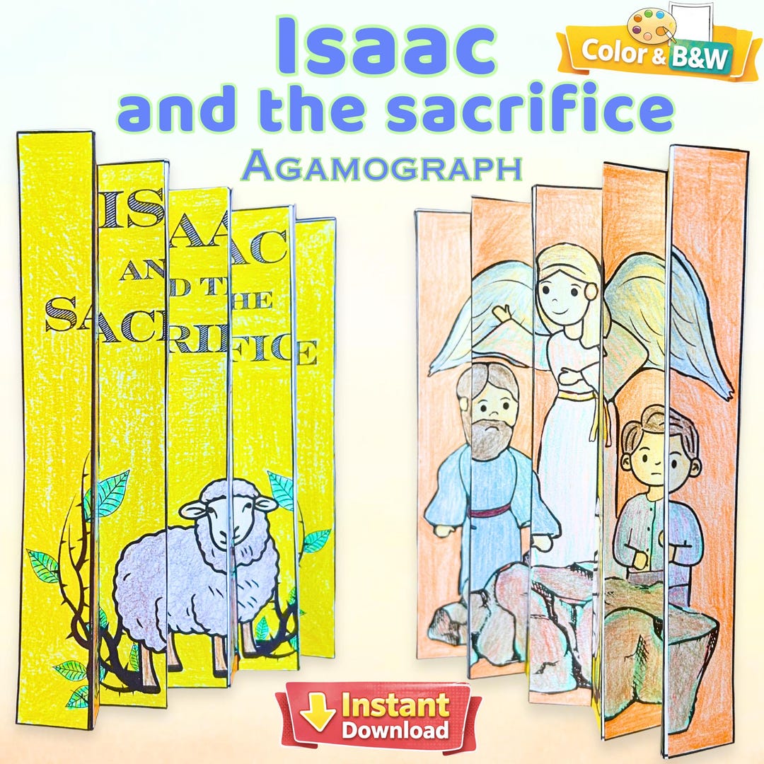 Isaac & the Sacrifice Agamograph Craft – Sunday School Bible Story ...