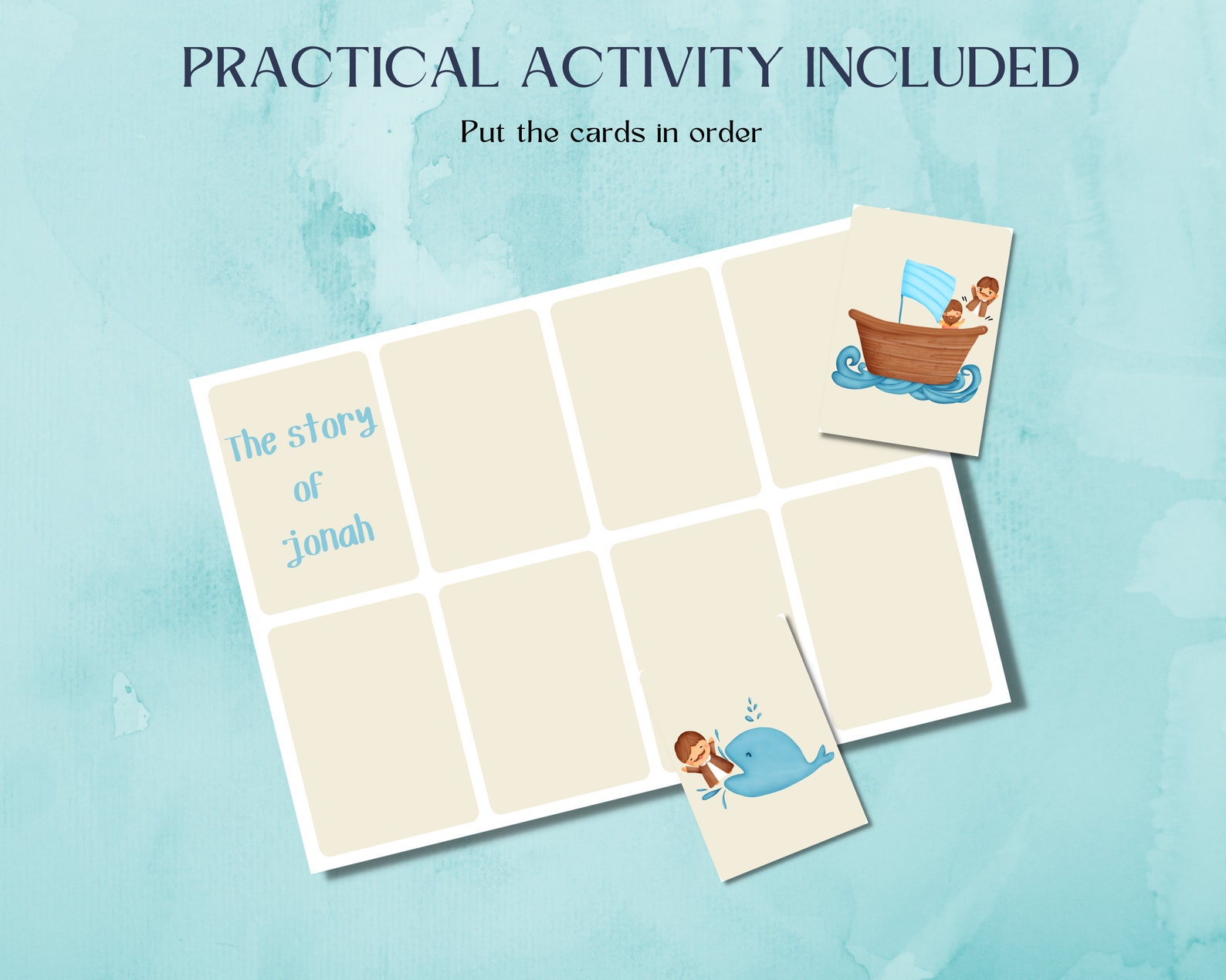 The Story of Jonah Flashcards|christian Story for Toddlers|bible Story ...