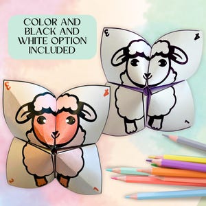 Printable Easter Sunday School Craft: Lamb of God Coloring Cootie ...