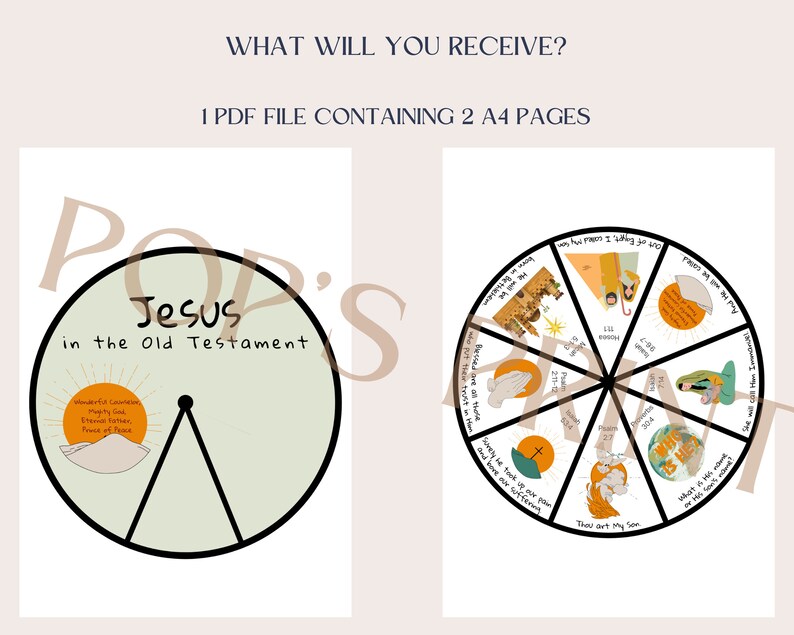 Printable Jesus in the Old Testament Spinner Wheel | Sunday School ...