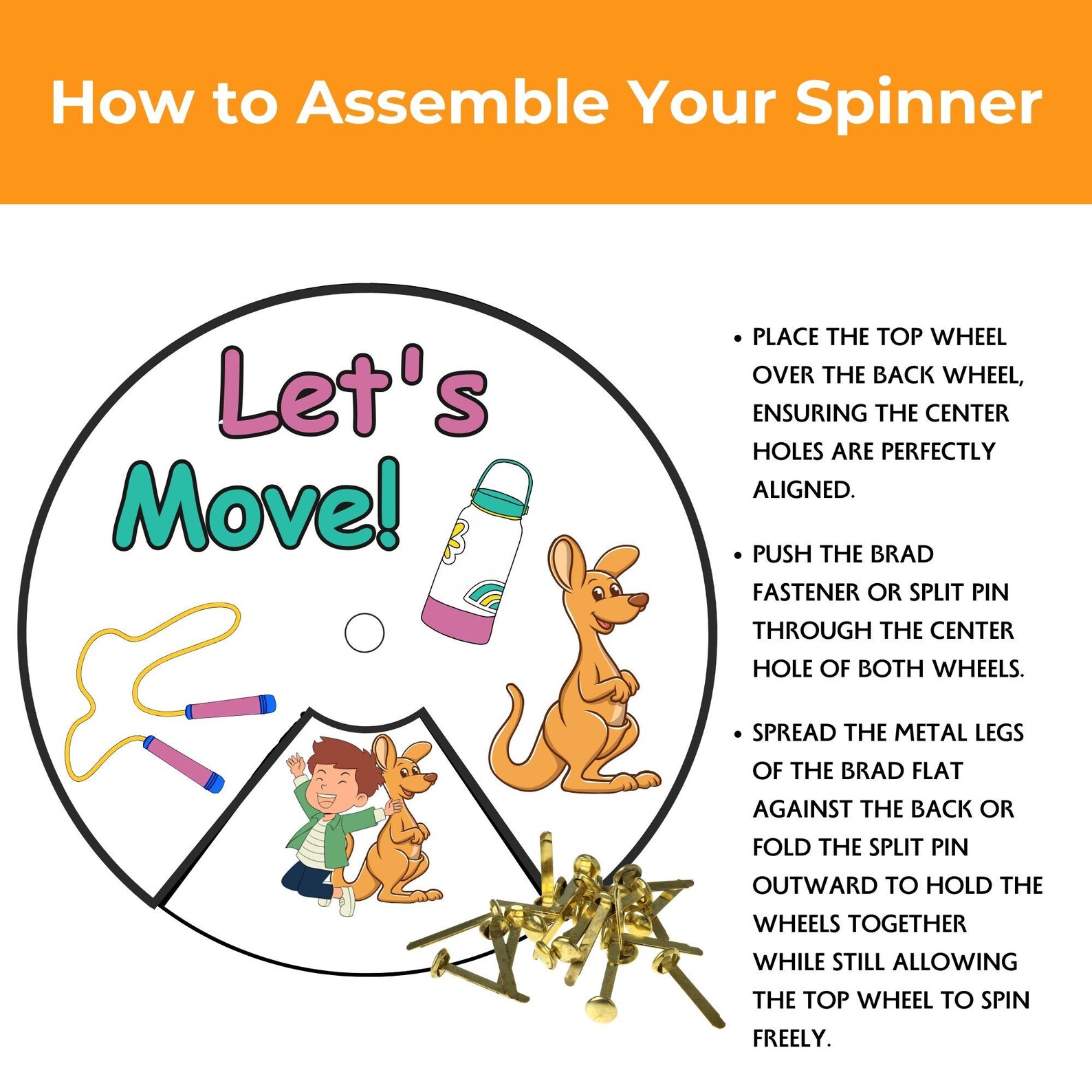 Let’s Move Spinner | Kids Exercise Wheel | Fun Movement Game ...