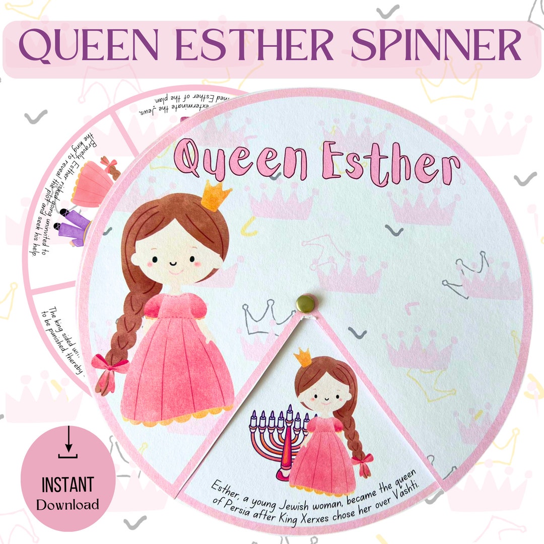 Queen Esther Spinner Wheel| Sunday School Craft| Bible Story Wheel ...