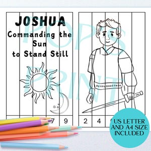 Printable Joshua and the Sun Stand Still Agamograph, Sunday School ...
