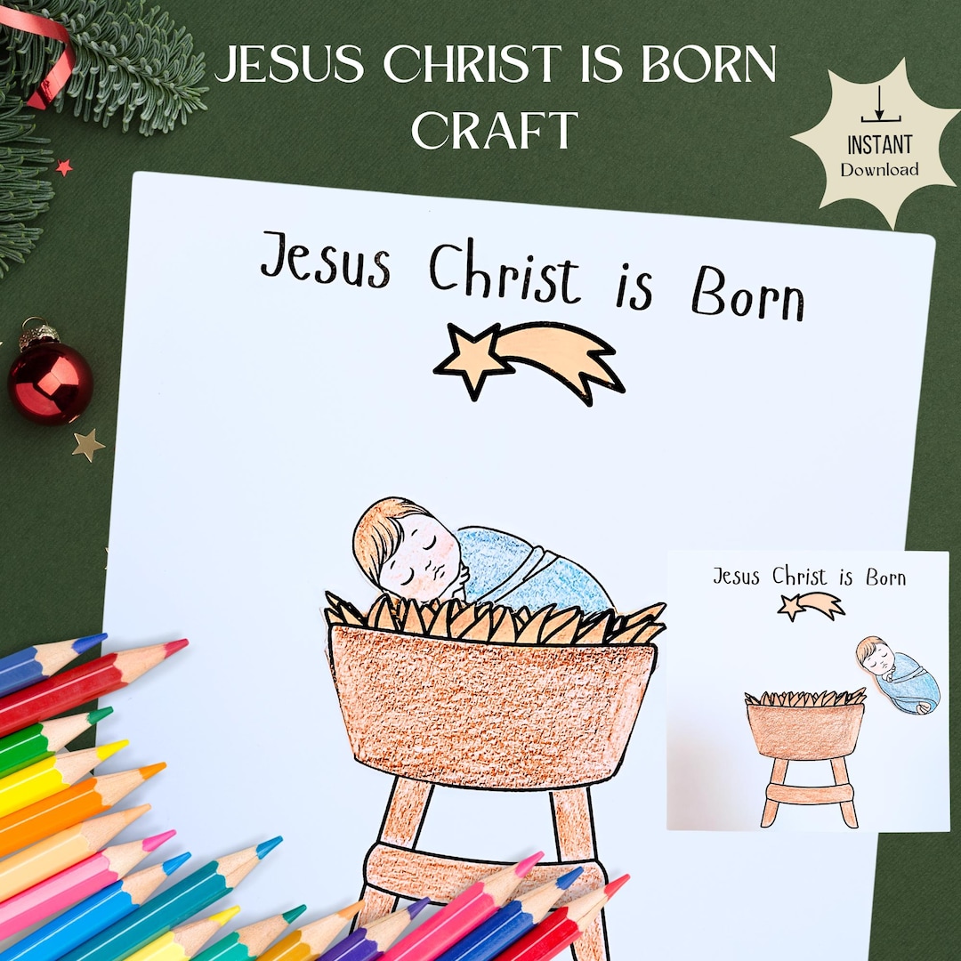 Jesus Christ is Born Craft - Sunday School Nativity Activity for Kids ...