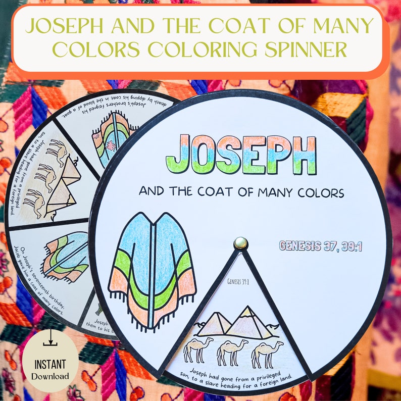Joseph and the Coat of Many Colors Bible Craft for Kids – Printable ...