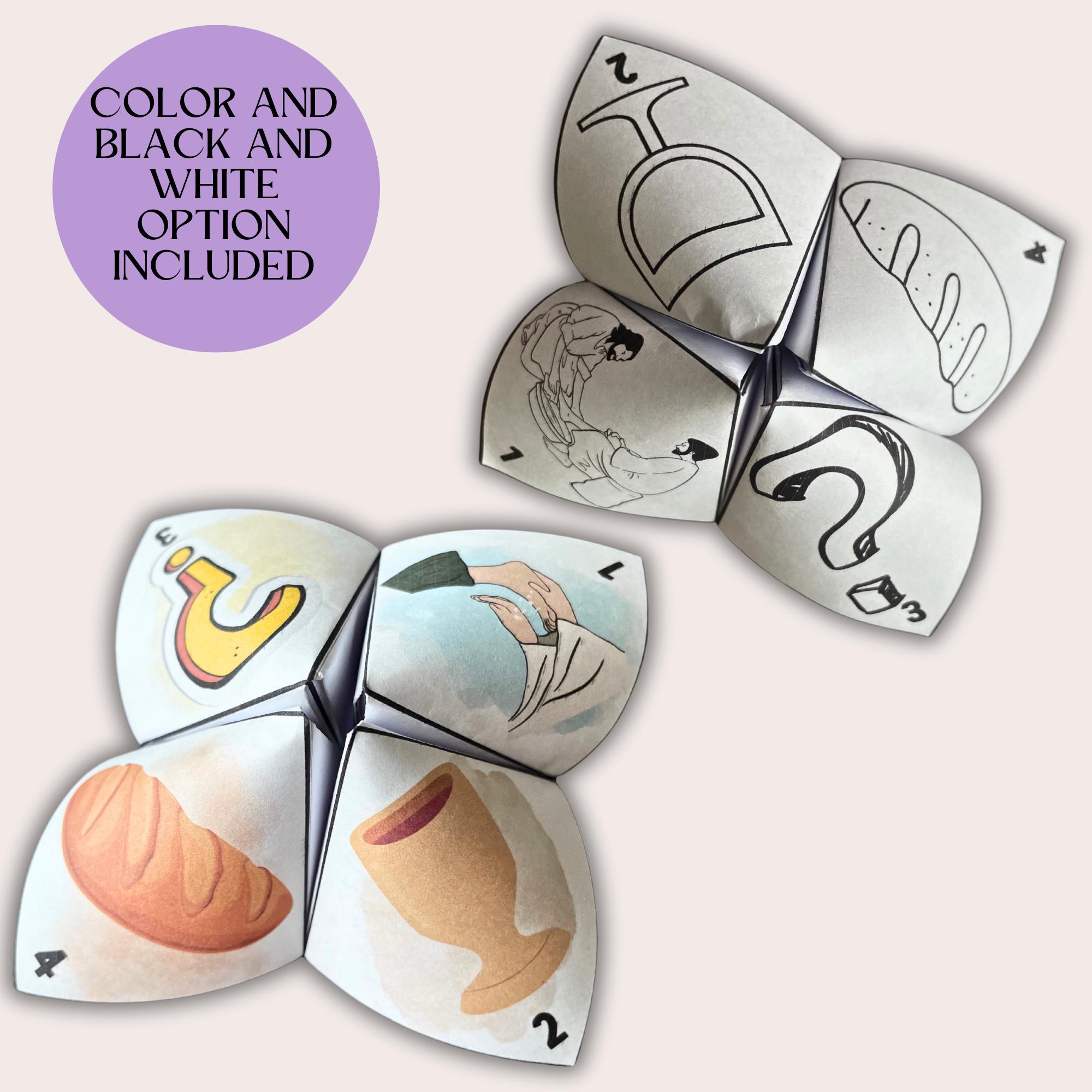 Last Supper Story for Kids| Cootie Catcher| Printable Sunday School ...