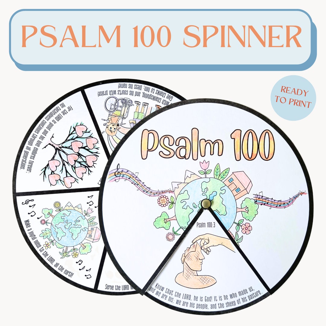 Psalm 100 Coloring Spinner Wheel Psalm 100 Craft Sunday School Craft ...