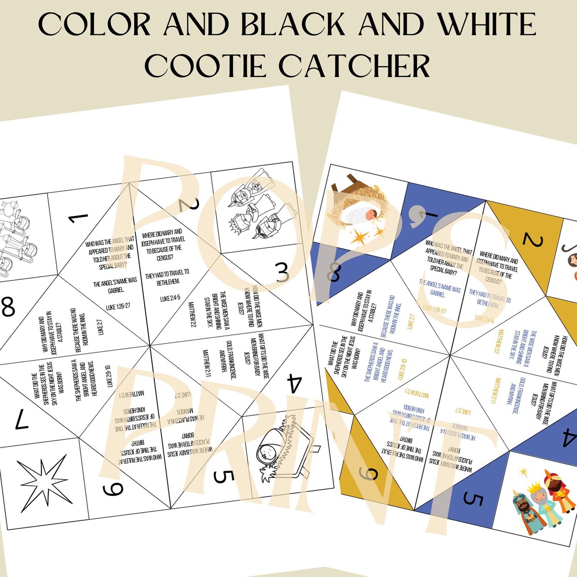 Nativity Story Printable Activity, Christmas and Advent Kids Crafts ...