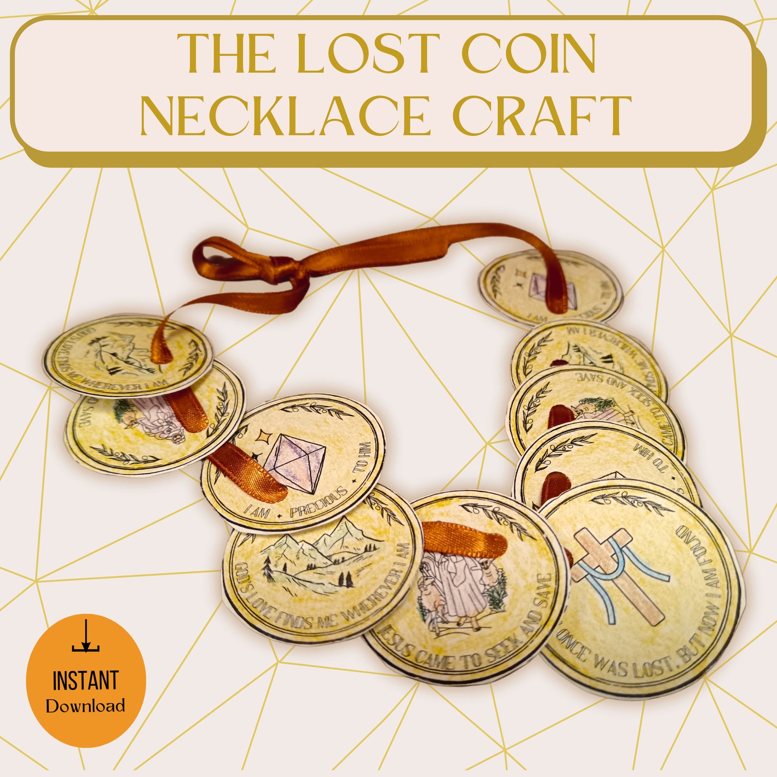 The Parable of the Lost Coin Necklace Craft| Sunday School Lesson ...