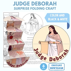 Judge Deborah Bible Craft for Kids – Printable Christian Folding ...