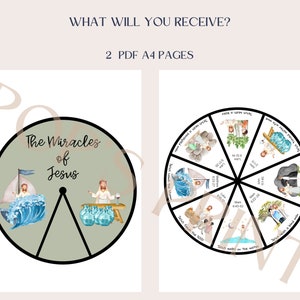 Printable the Miracles of Jesus Spinner Wheel, the Miracles of Jesus ...