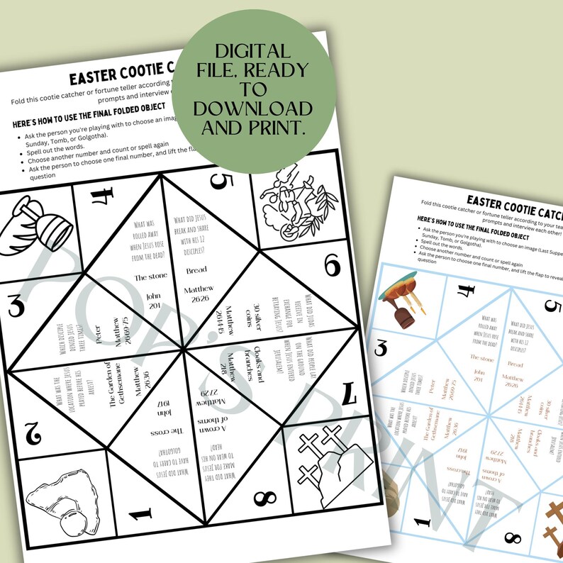 Printable Easter Sunday School Craft Kids Ministry Activity, Coloring ...