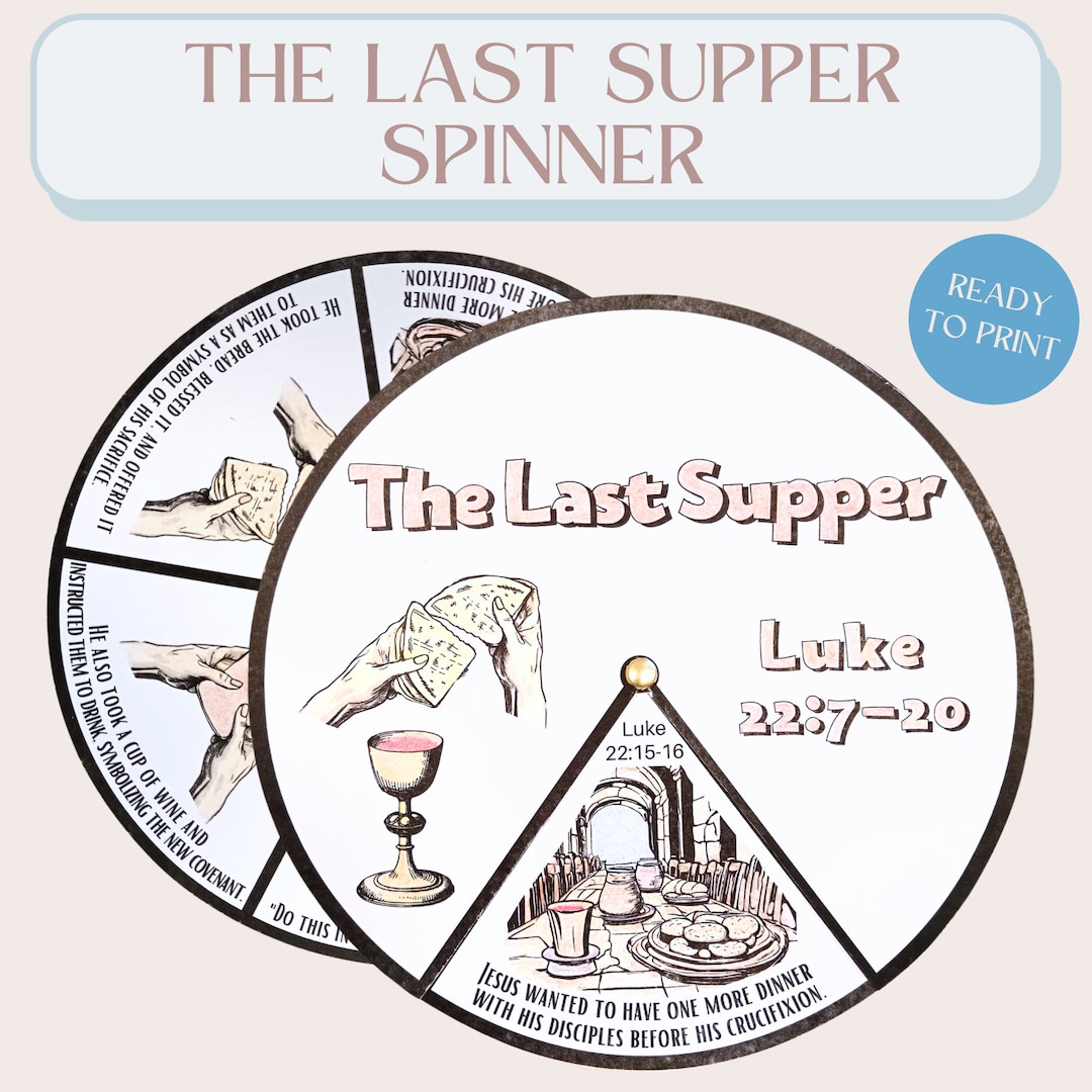 The Last Supper Coloring Spinner Wheel the Last Supper Craft Sunday ...