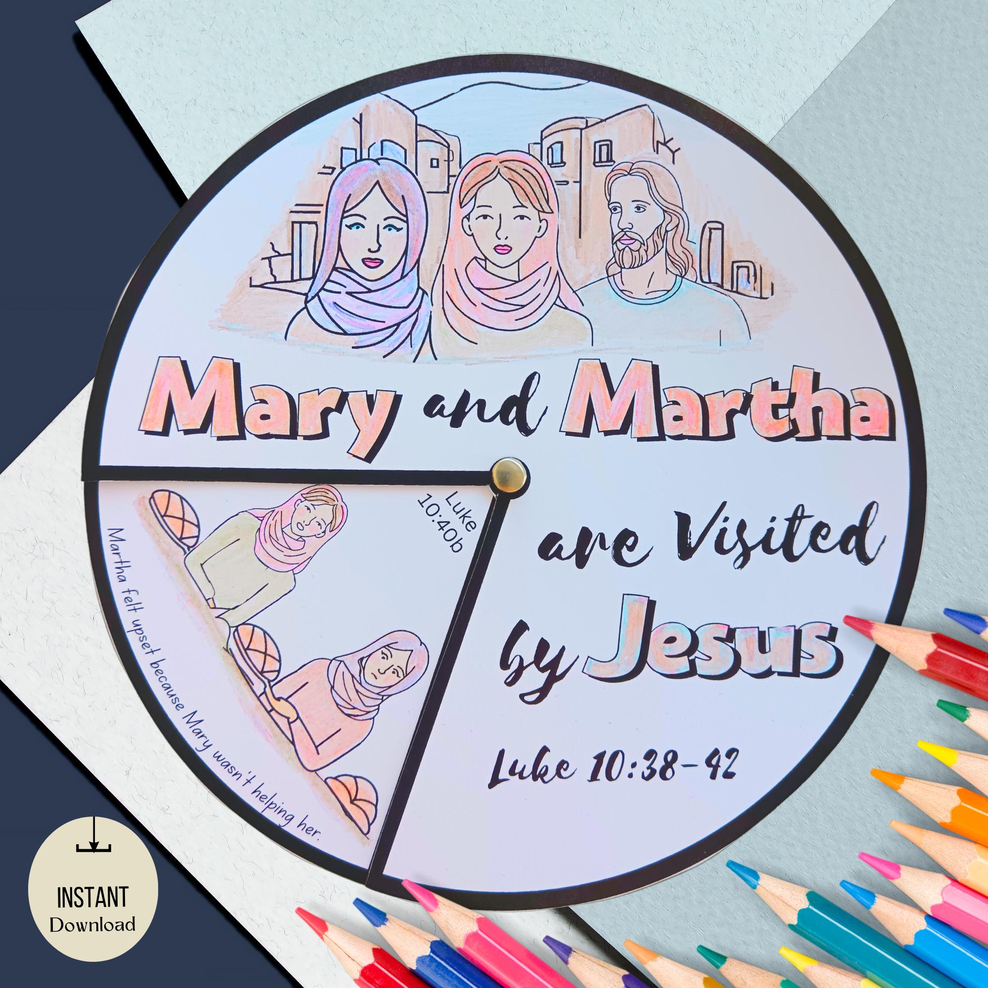 Mary and Martha Spinner Wheel | Sunday School Craft | Kids Ministry ...