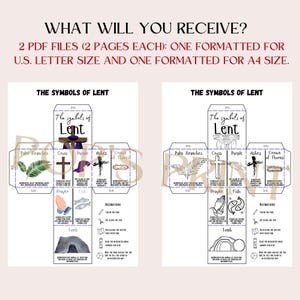Lent Symbols Cube Craft | Sunday School Easter Bible Activity (digital ...