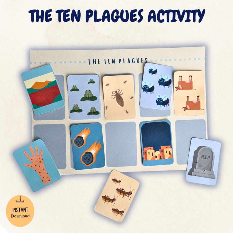 The Ten Plagues Cut and Paste Activity| Kids Ministry Printables| the ...