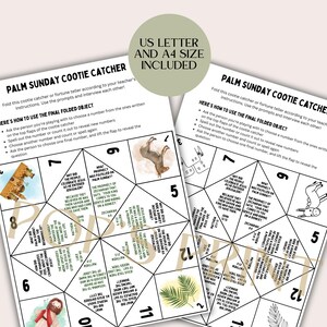 Palm Sunday Story for Kids| Cootie Catcher| Printable Sunday School ...