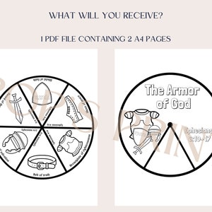 Printable the Armor of God Coloring Spinner Wheel | the Armor of God ...