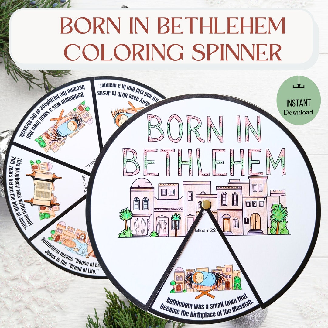 The Nativity Story Spinner Wheel Printable, Perfect Christian Christmas ...