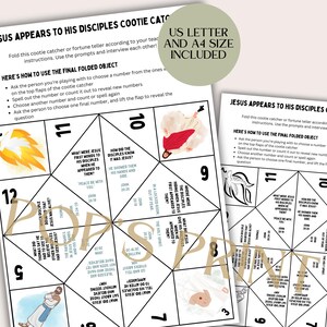 Jesus Appears to His Disciples Cootie Catcher for Kids| Printable ...