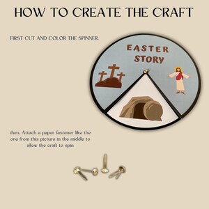 The Easter Story Spinner Wheel| Easter Craft| Sunday School Craft| Kids Ministry Craft| Kids ...