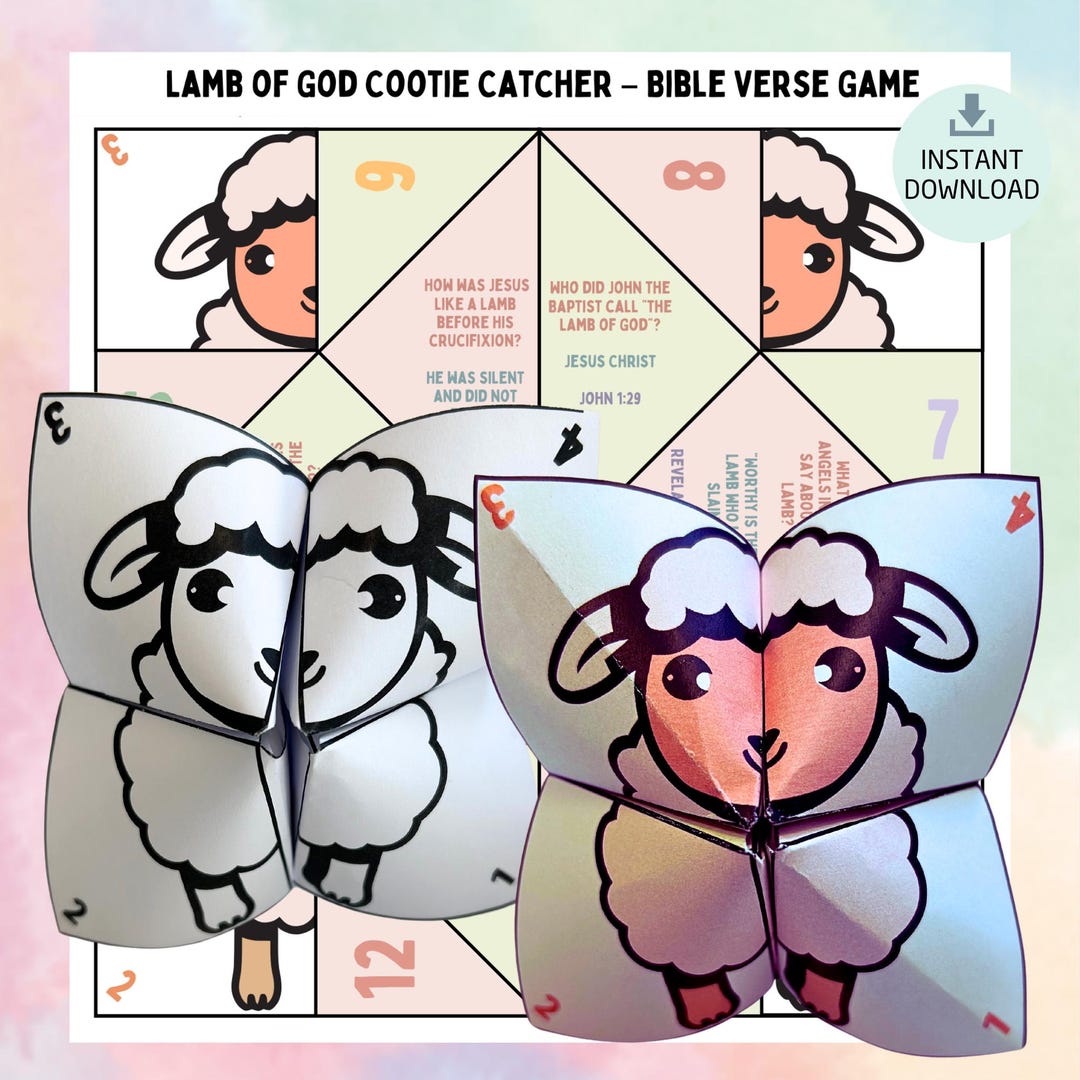 Printable Easter Sunday School Craft: Lamb of God Coloring Cootie ...