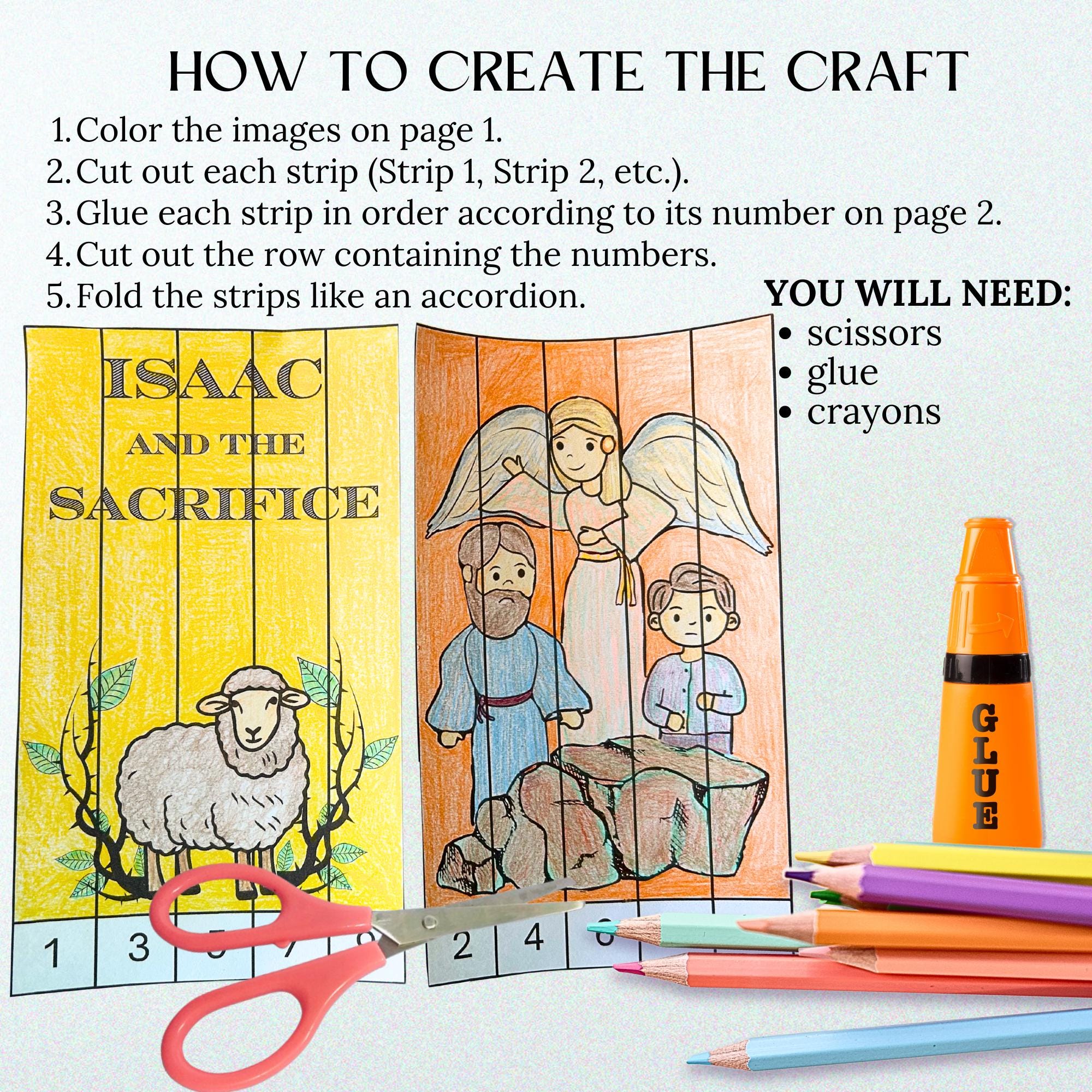 Isaac & the Sacrifice Agamograph Craft – Sunday School Bible Story ...