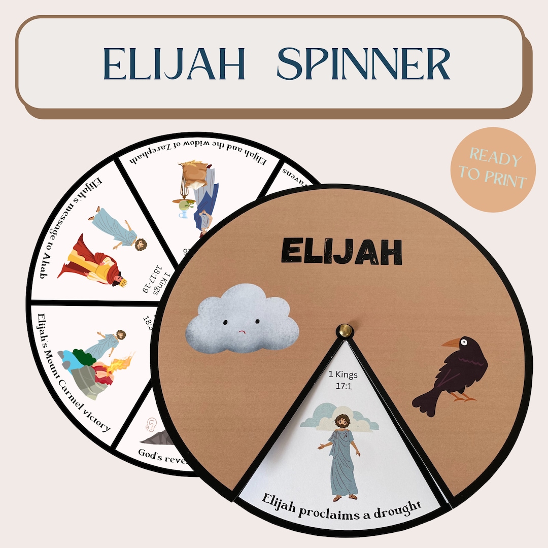 Elijah Spinner Wheel Elijah Craft Sunday School Craft Kids Ministry ...
