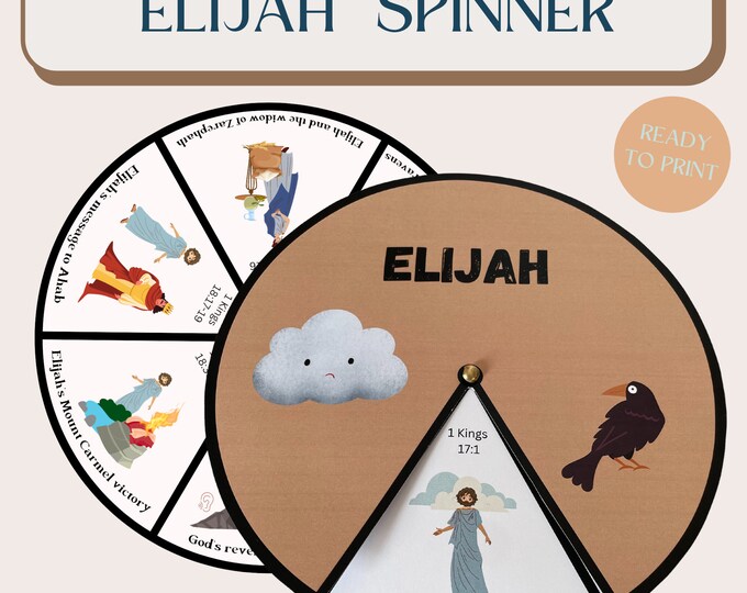 Elijah Spinner Wheel Elijah Craft Sunday School Craft Kids Ministry ...