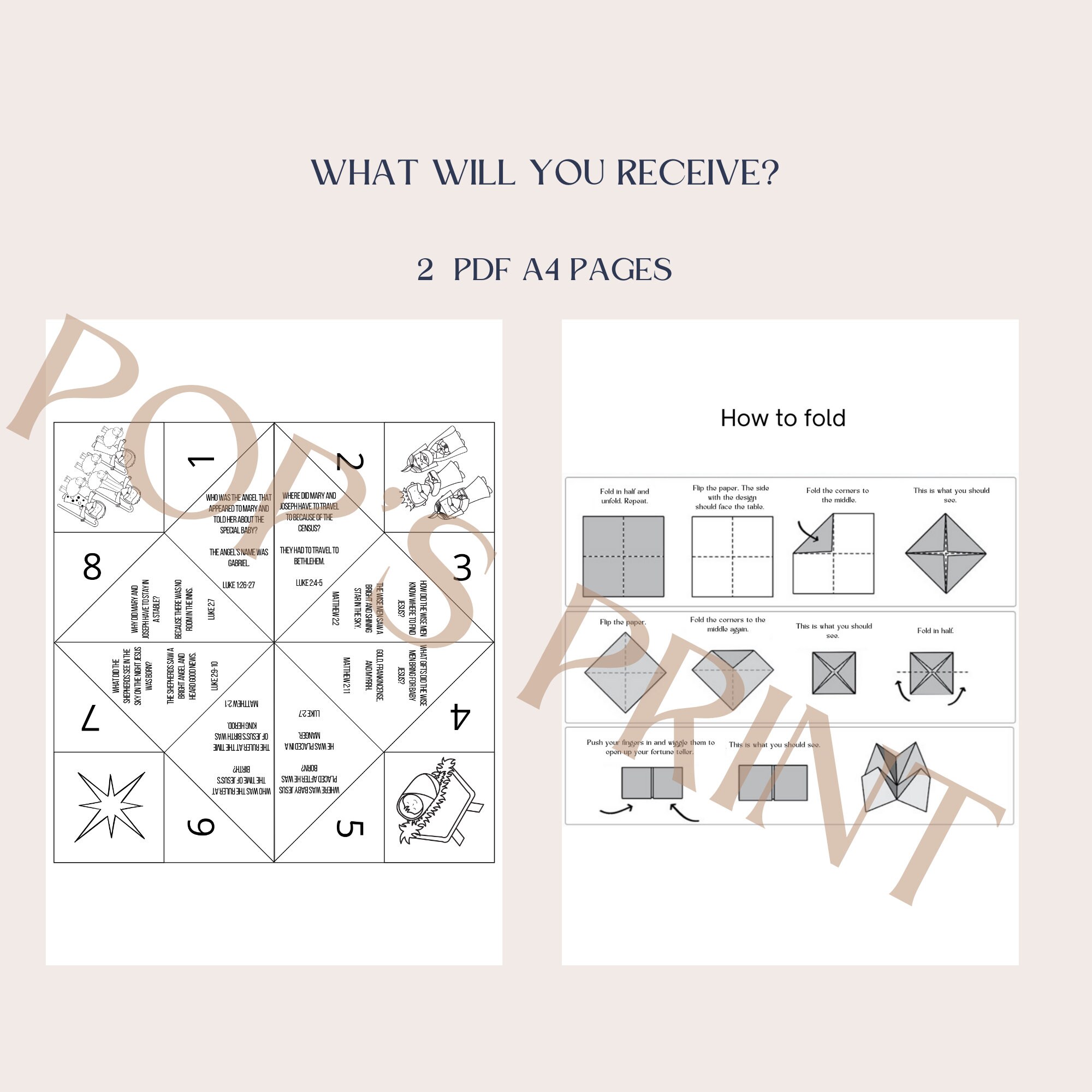 Sunday School Christmas Craft the Birth of Jesus Coloring Cootie ...