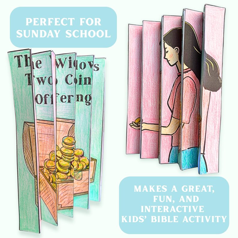 Printable the Widow’s Two Coins Agamograph – Sunday School Craft ...