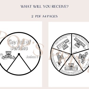 Printable the Fall of Jericho Coloring Spinner Wheel | Jericho Craft ...
