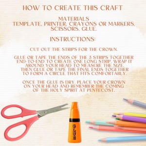 Printable Day of Pentecost Crown, Sunday School Craft, Pentecost ...