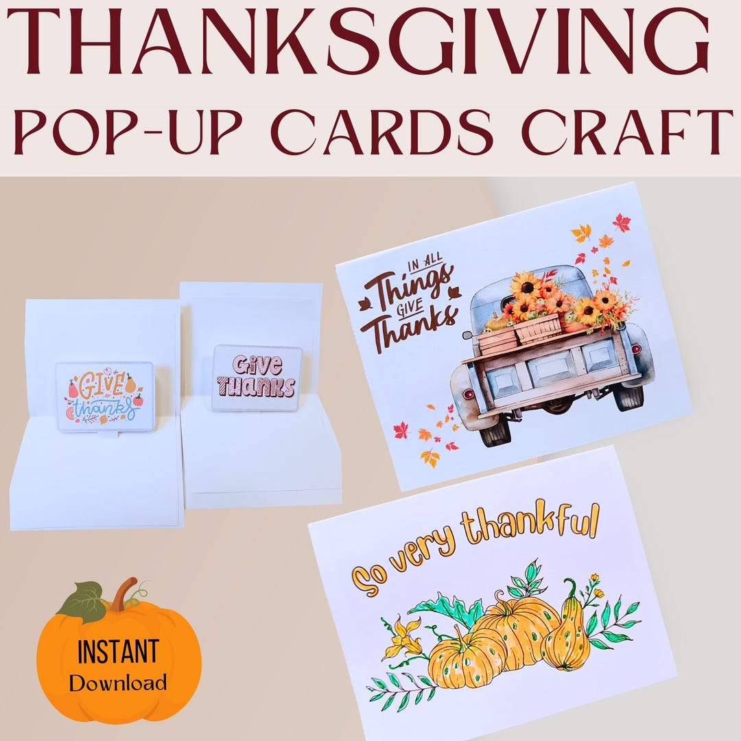 Thanksgiving Pop-up Card Craft | Thanksgiving Activity | Sunday School ...