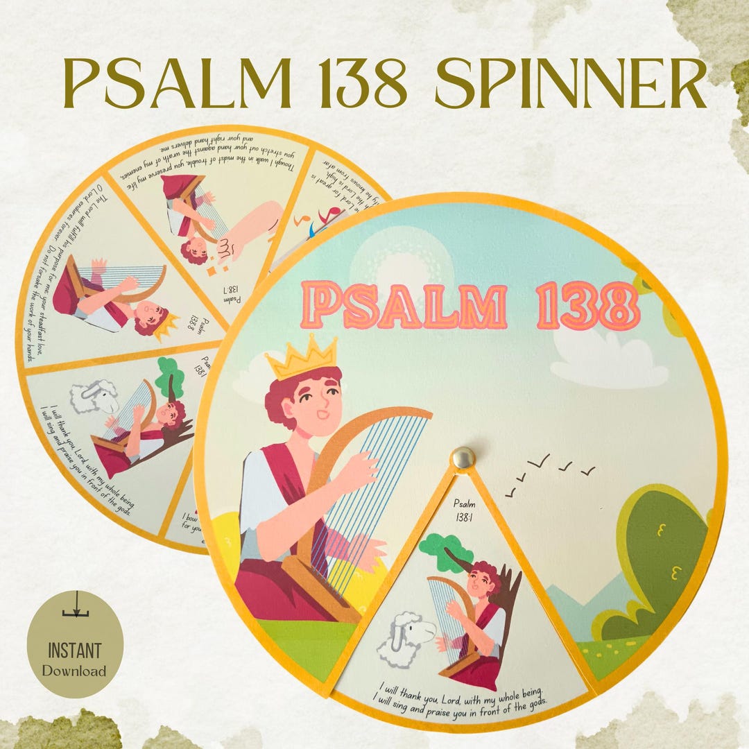 Psalm 138 Spinner Wheel| Psalms Craft| Sunday School Craft| Kids ...