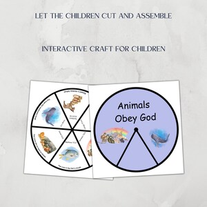 Animals Obey God Spinner Wheel| Animals Obey God Craft| Sunday School ...