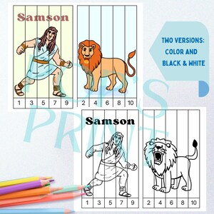 Printable Samson Agamograph – Sunday School Craft, Instant Download ...