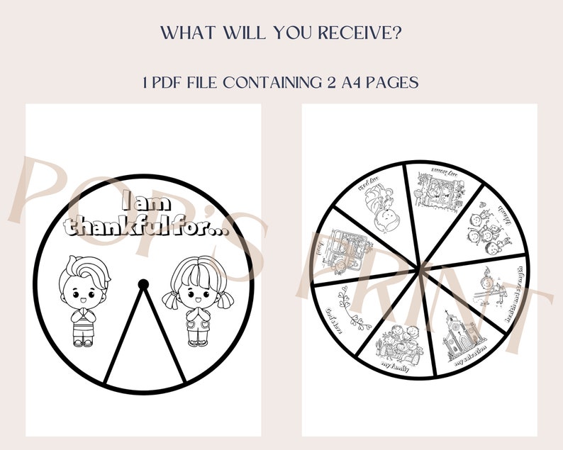 Printable Thanksgiving Spinner Wheel Activity for Kids, Sunday School ...