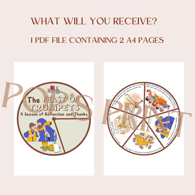 Feast of Trumpets Spinner Wheel | Feast of Trumpets Craft | Sunday ...