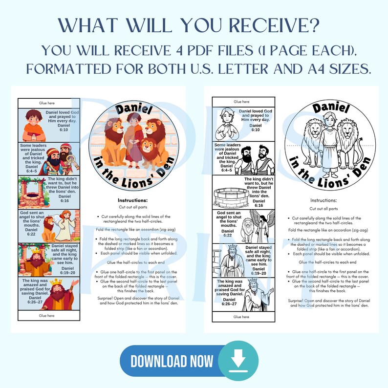 Daniel in the Lions’ Den Bible Craft for Kids – Printable Faith and ...