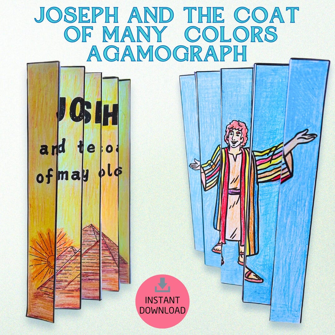Printable Joseph and the Coat of Many Colors Agamograph – Sunday School ...