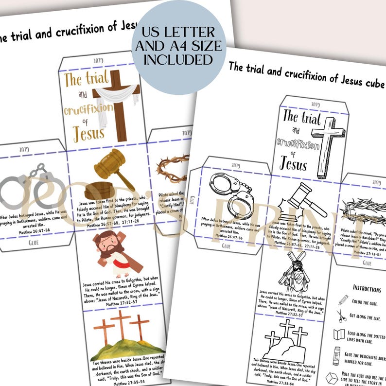 The Trial and Crucifixion of Jesus Story for Kids| Cube Craft ...