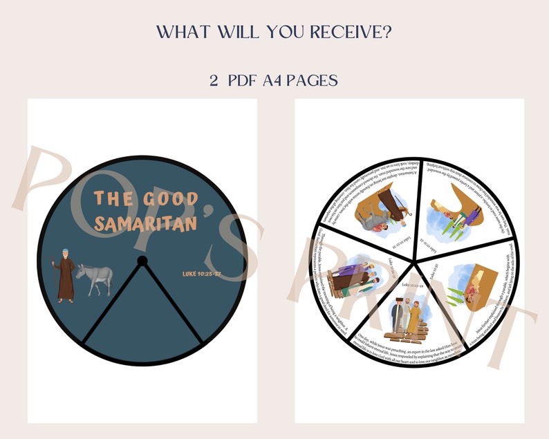 The Parable of the Good Samaritan Spinner Wheel|the Good Samaritan ...