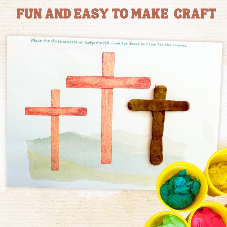 Easter Holy Week Playdough Mats | Printable Sunday School Craft ...