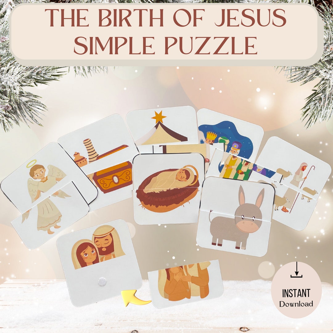 Nativity Puzzle | Birth of Jesus Activity, Sunday School (digital ...