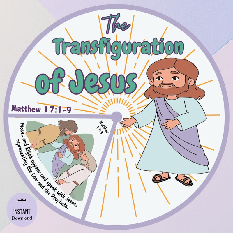 Transfiguration Bible Activity - Etsy